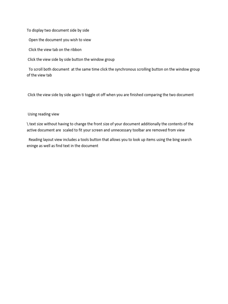 To Display Two Document Side by Side | PDF
