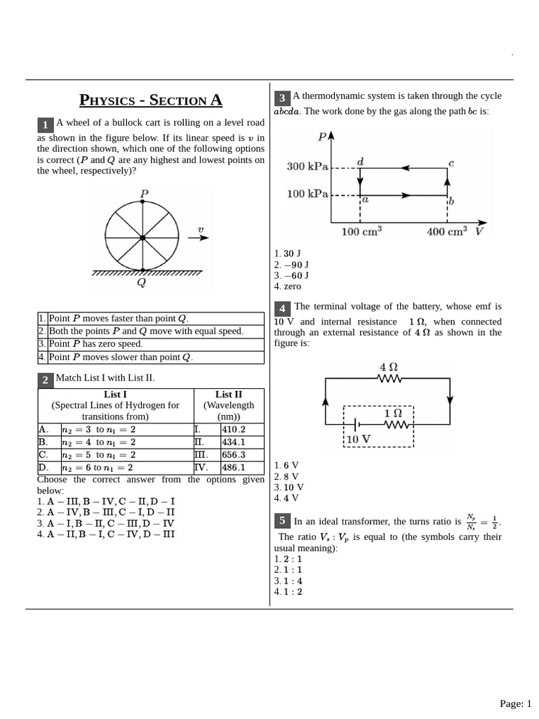Neet Sample Paper | PDF | Photon | Momentum