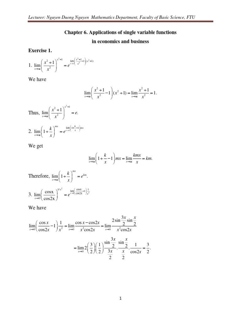 Answer To Exercises of Chapter 6 - TCC | PDF | Demand | Microeconomics