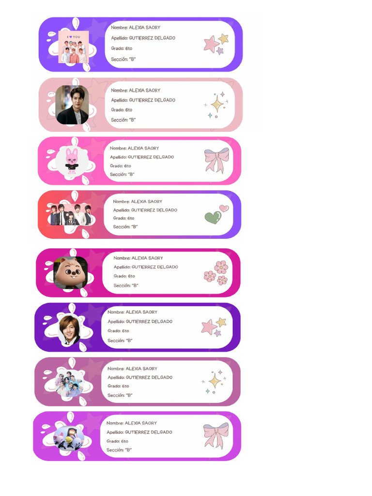 Alexia Stickers | PDF