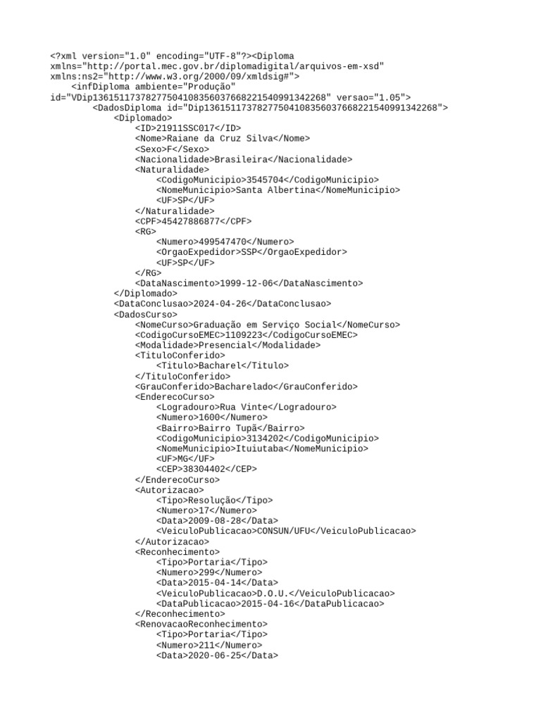 Diploma XML | PDF