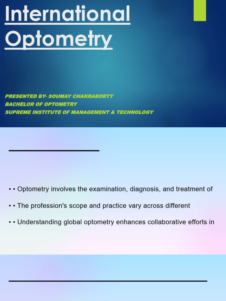 International optometry | PDF