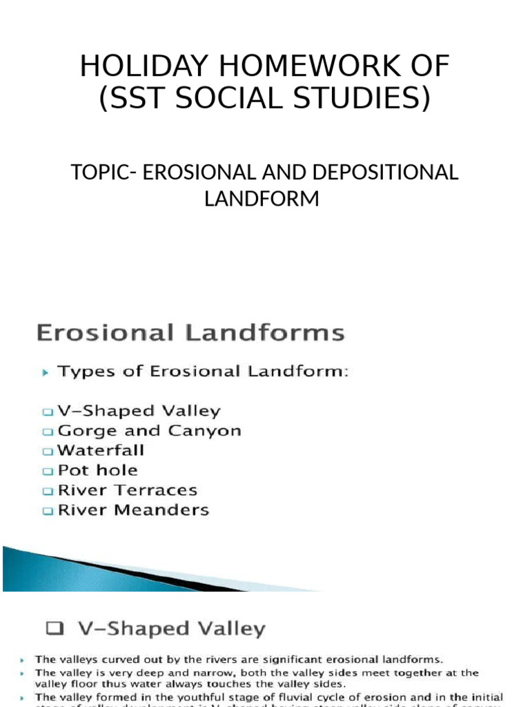 Presentation On Erosional and | PDF