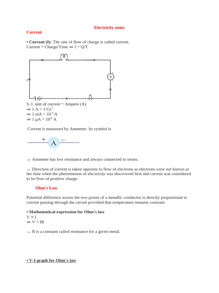 Electricity Concepts and Calculations | PDF | Series And Parallel Circuits | Voltage