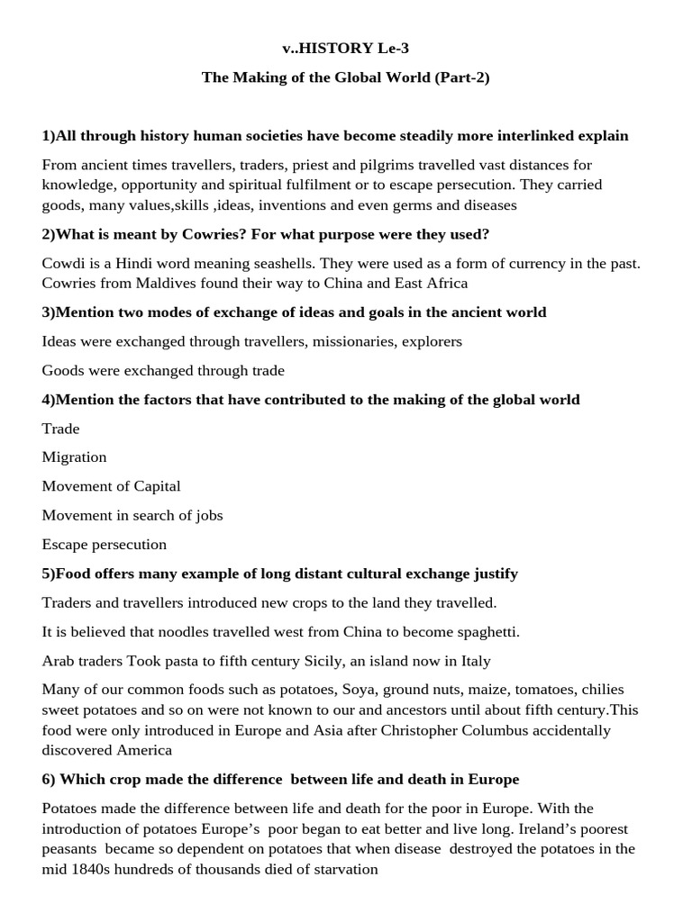GradexMakingoftheglobalworldPart 2 | PDF | Europe | Trade