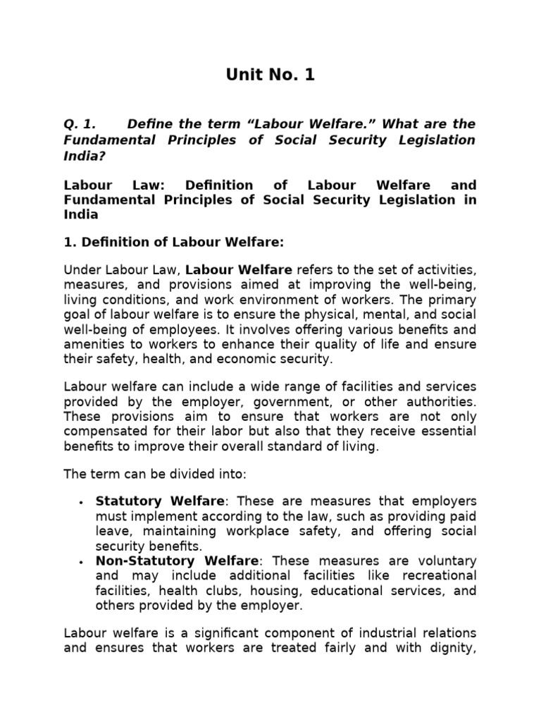 Assignment Questions - Labour Law-II | PDF | Employment | Occupational Safety And Health