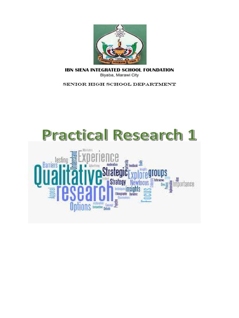 Practical Research 1 090441 | PDF | Qualitative Research | Methodology