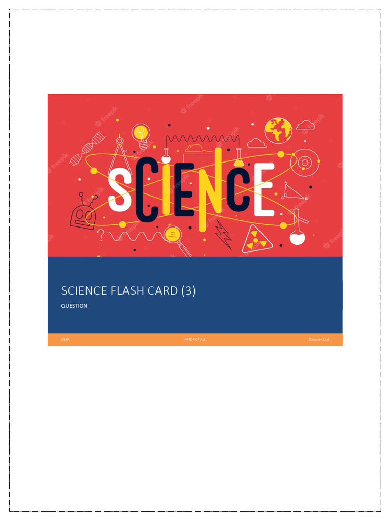 SCIENCE FLASH CARD (3) QUESTION | PDF | Dominance (Genetics ...