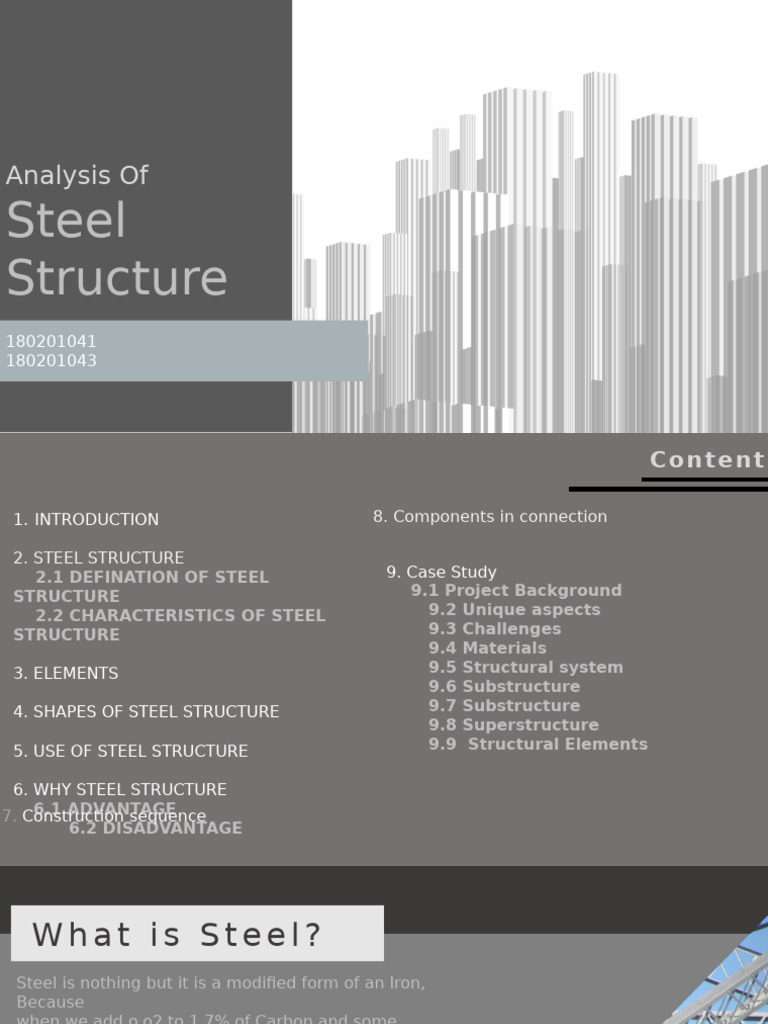 Report On Steel Structure | PDF | Steel | Structural Steel