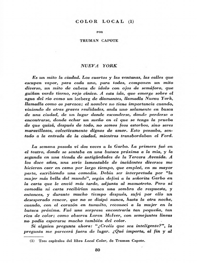 Color local, Truman Capote | PDF