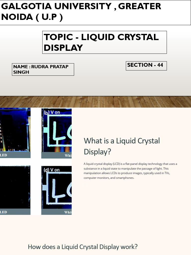 What-is-a-Liquid-Crystal-Display PDF-1 | PDF | Liquid Crystal Display | Liquid Crystal