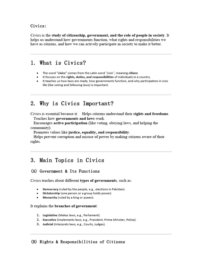 Civics | PDF | Citizenship | Activism