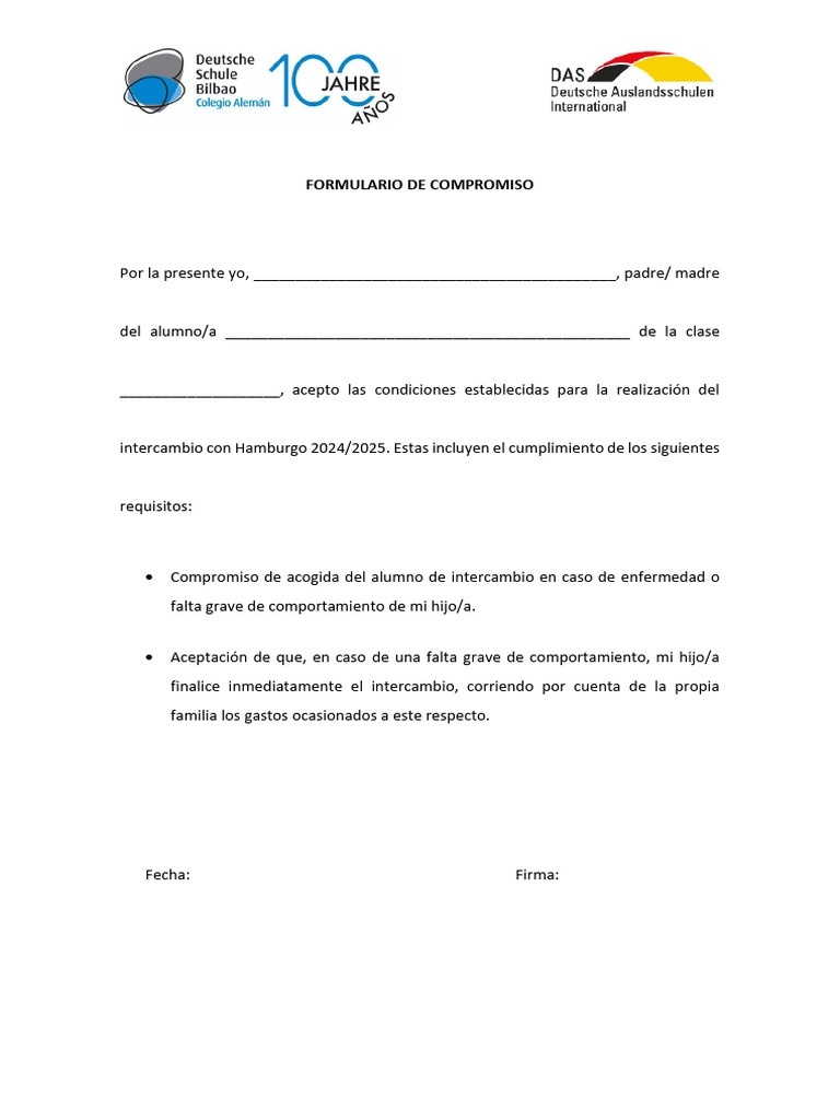 CASTOR URIARTE SANCHEZ - Formulario de Compromiso | PDF