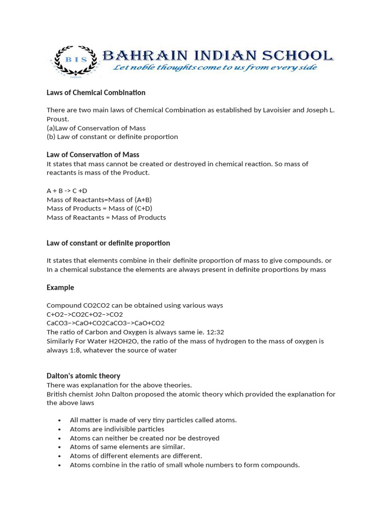 Atoms and Molecules Notes | PDF | Ion | Mole (Unit)