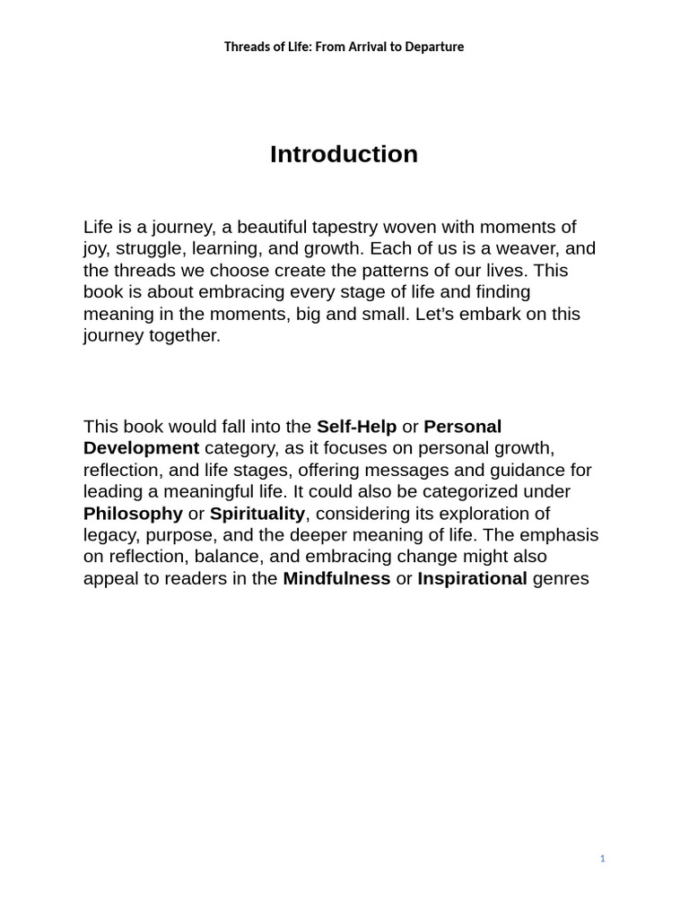 Threads of Life: A Journey of Growth | PDF | Weaving | Adolescence