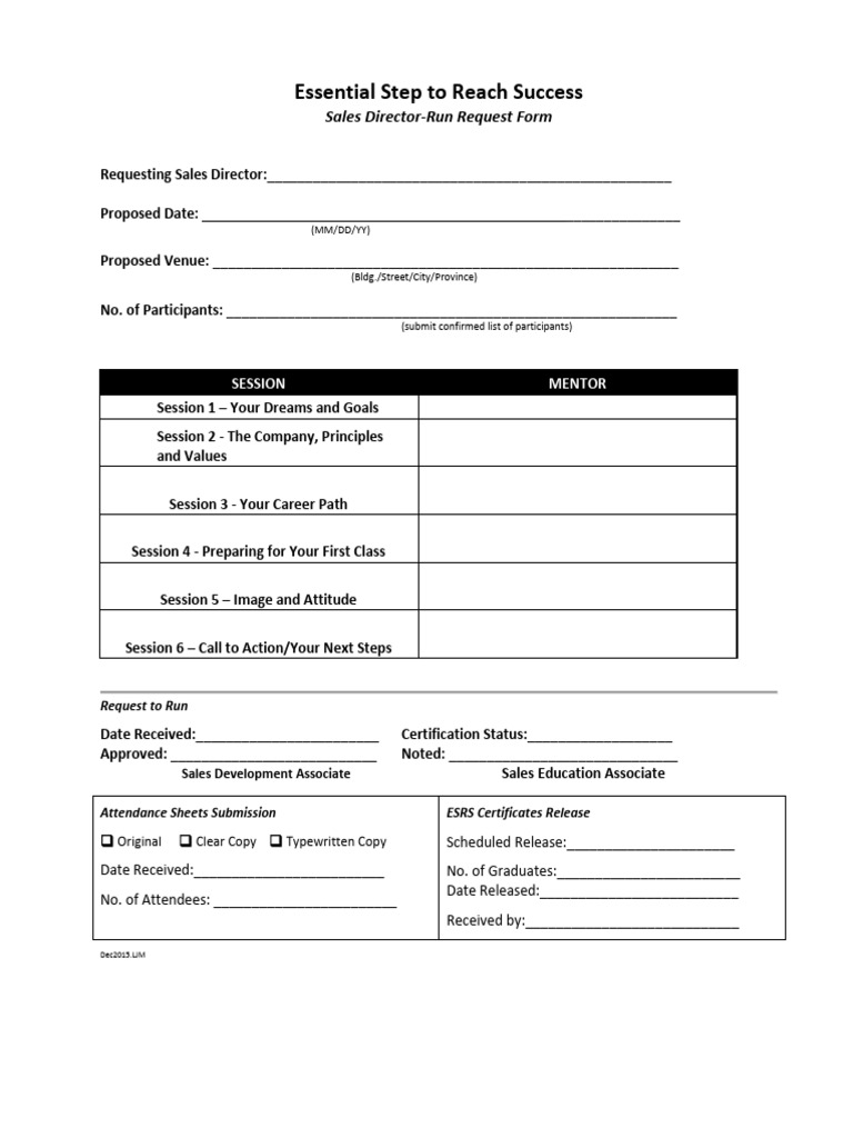 ESRS SD-Run Request Form | PDF