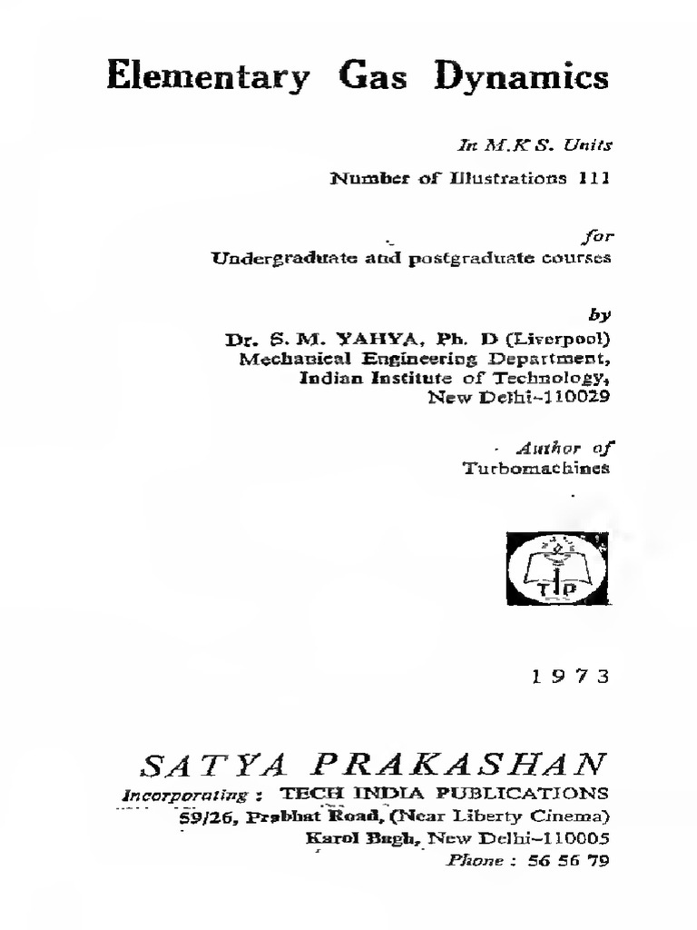 2015.140555.elementary Gas Dynamics Text | PDF | Shock Wave | Fluid Dynamics