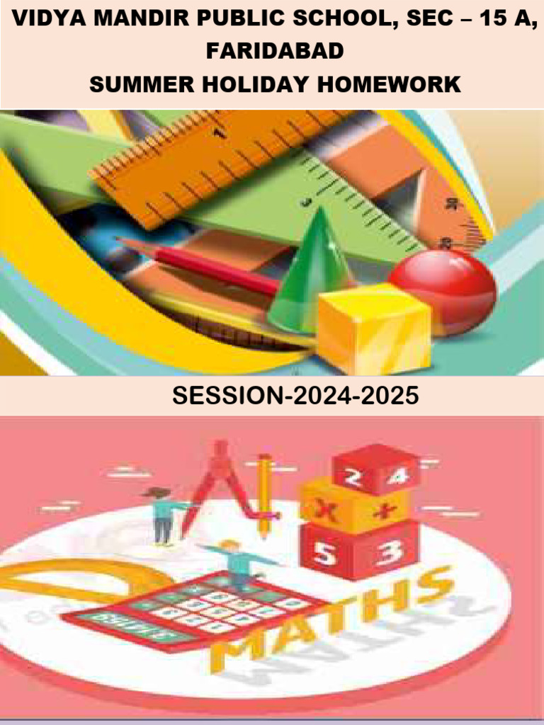 Ix Maths Holiday Homework 2024-25 | PDF | Numbers | Rational Number