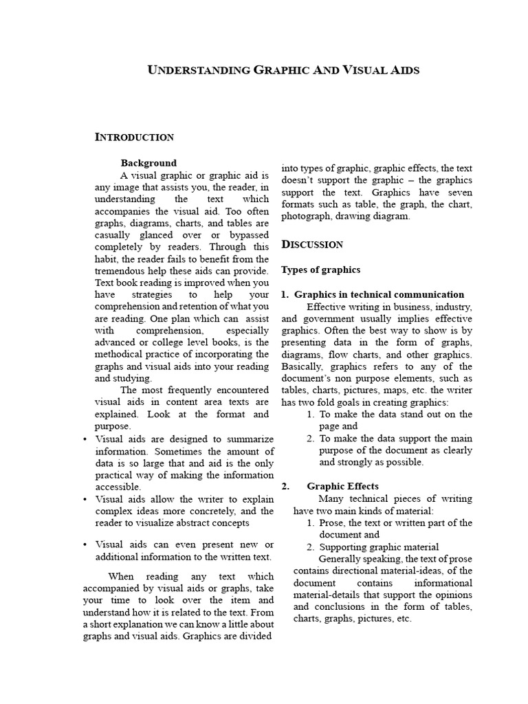 Graphic Aids: Types and Benefits | PDF | Composition (Visual Arts ...