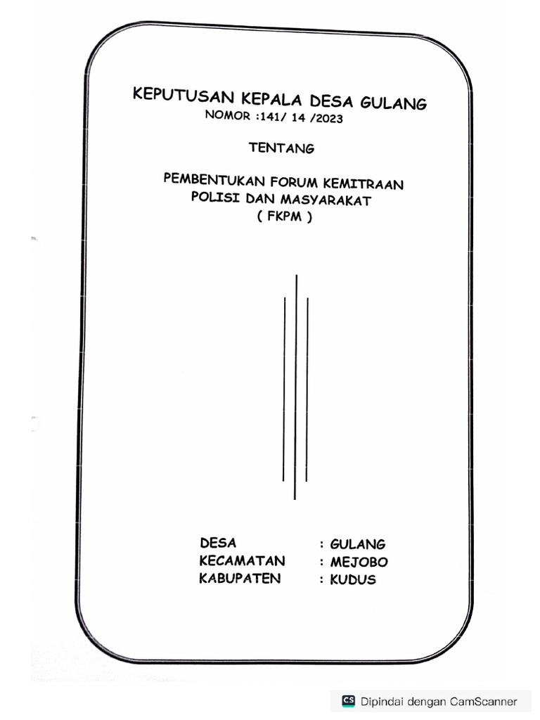 keputusan_Kades_141-14-2023_(Pembentukan_FKPM) | PDF
