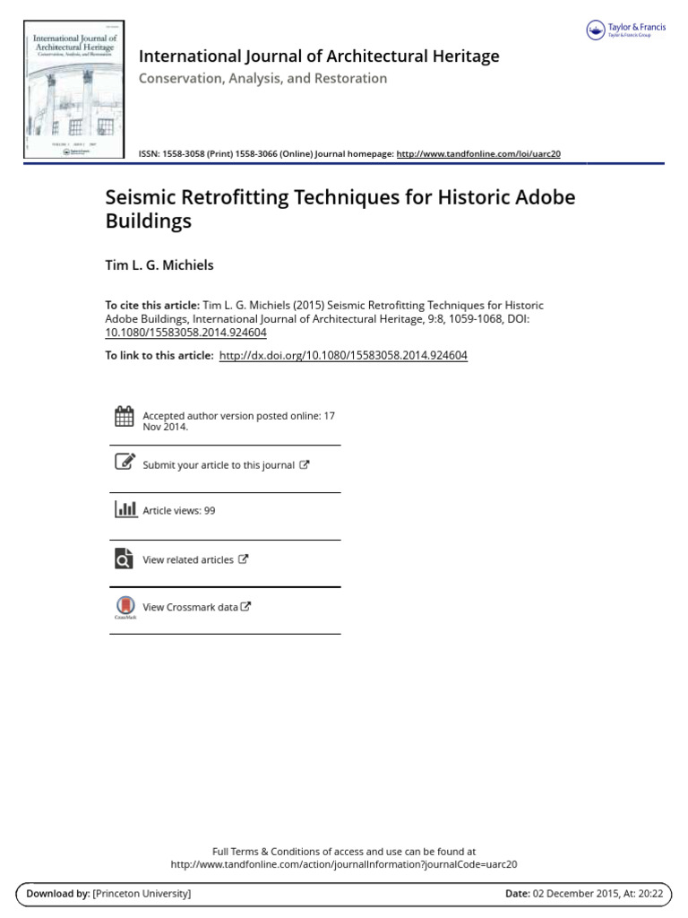 Seismic_Retrofitting_Techniques_for_Hist | PDF | Fracture | Ductility