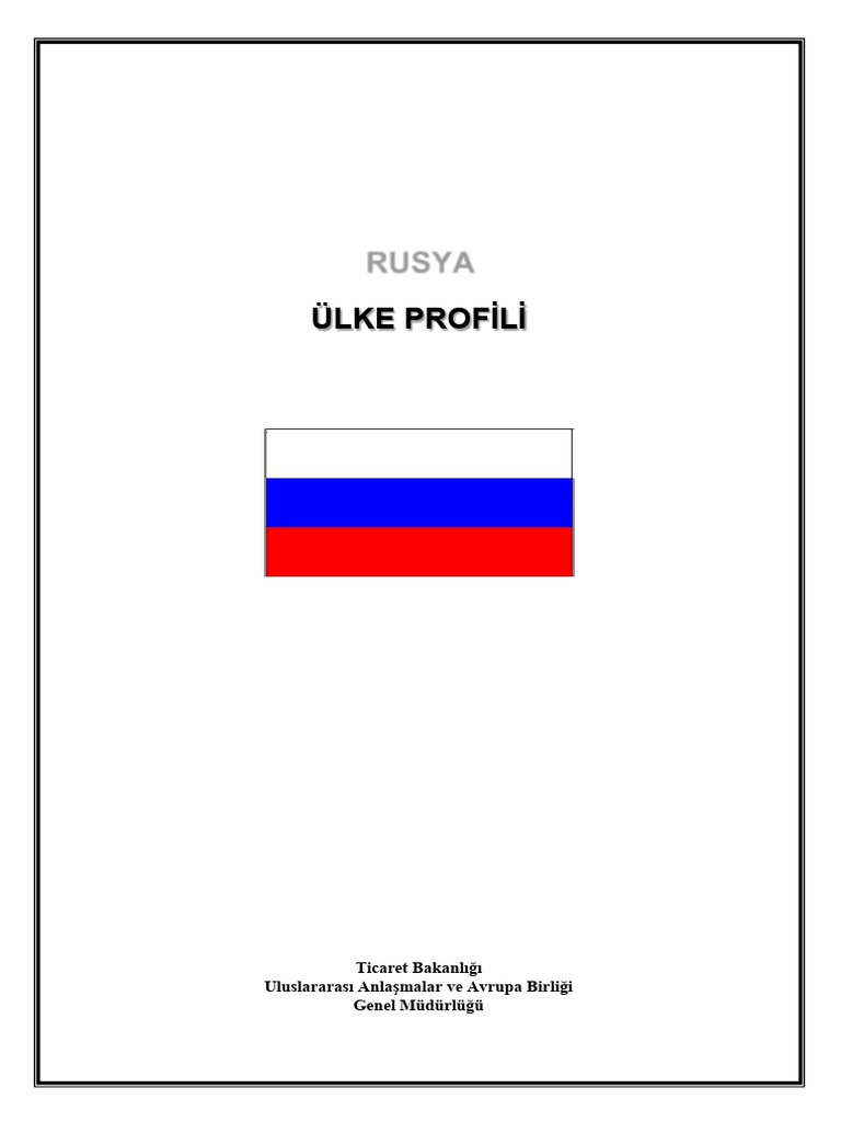 Rusya Ülke Profili-2023 | PDF
