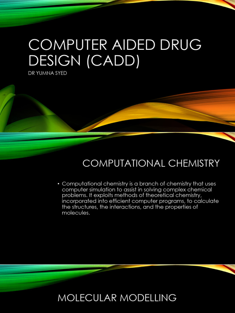 Computer Aided Drug Design (Cadd) | PDF | Computational Chemistry ...