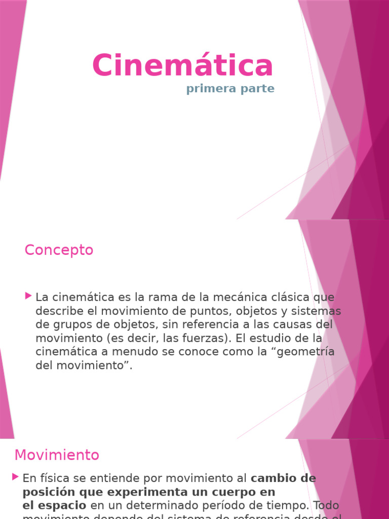 clase_4_cinematica | PDF | Velocidad | Cinemática