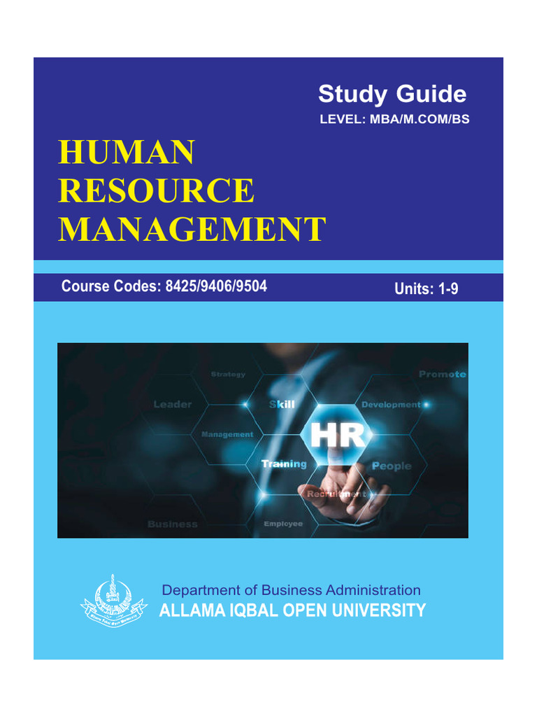Human Resource Management: Study Guide | PDF | Human Resource ...