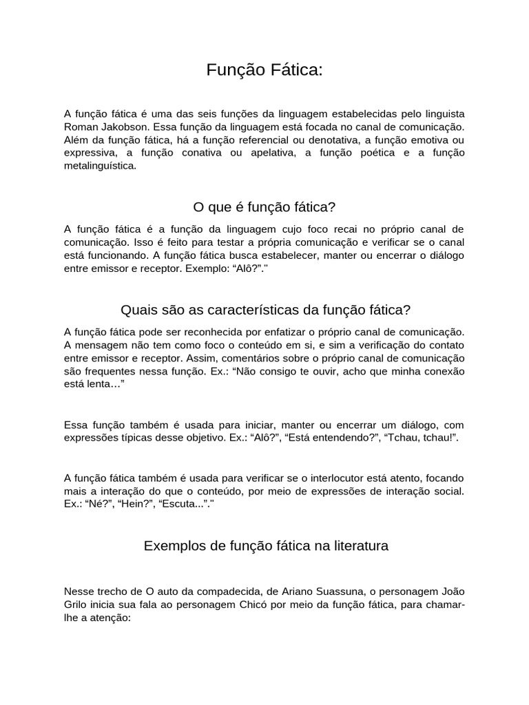 Função Fática | PDF