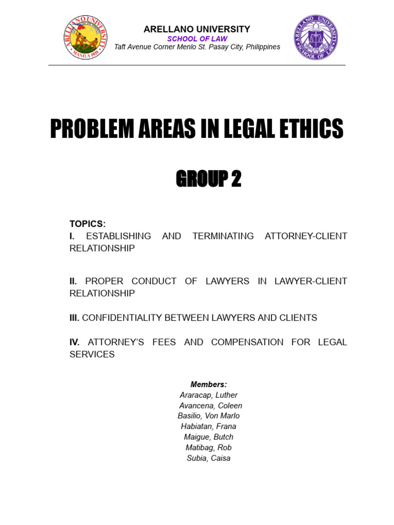 PALE Group 2 Written Report | PDF | Conflict Of Interest | Lawyer