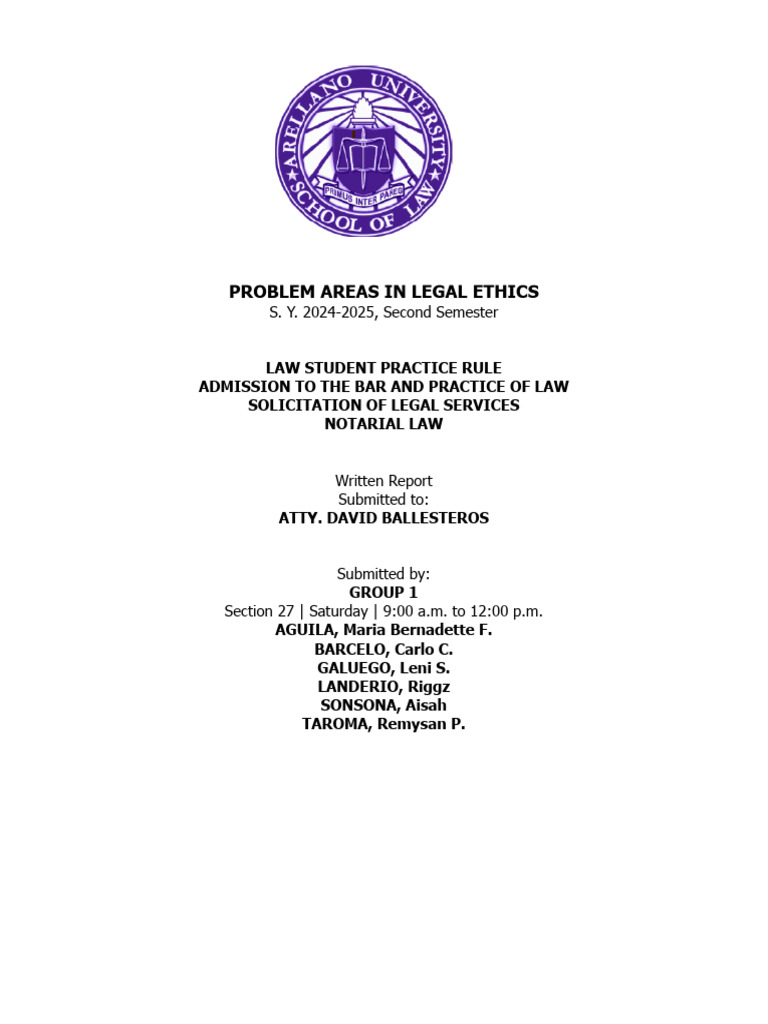 PALE Group 1 - Written Report | PDF | Notary Public | Common Law