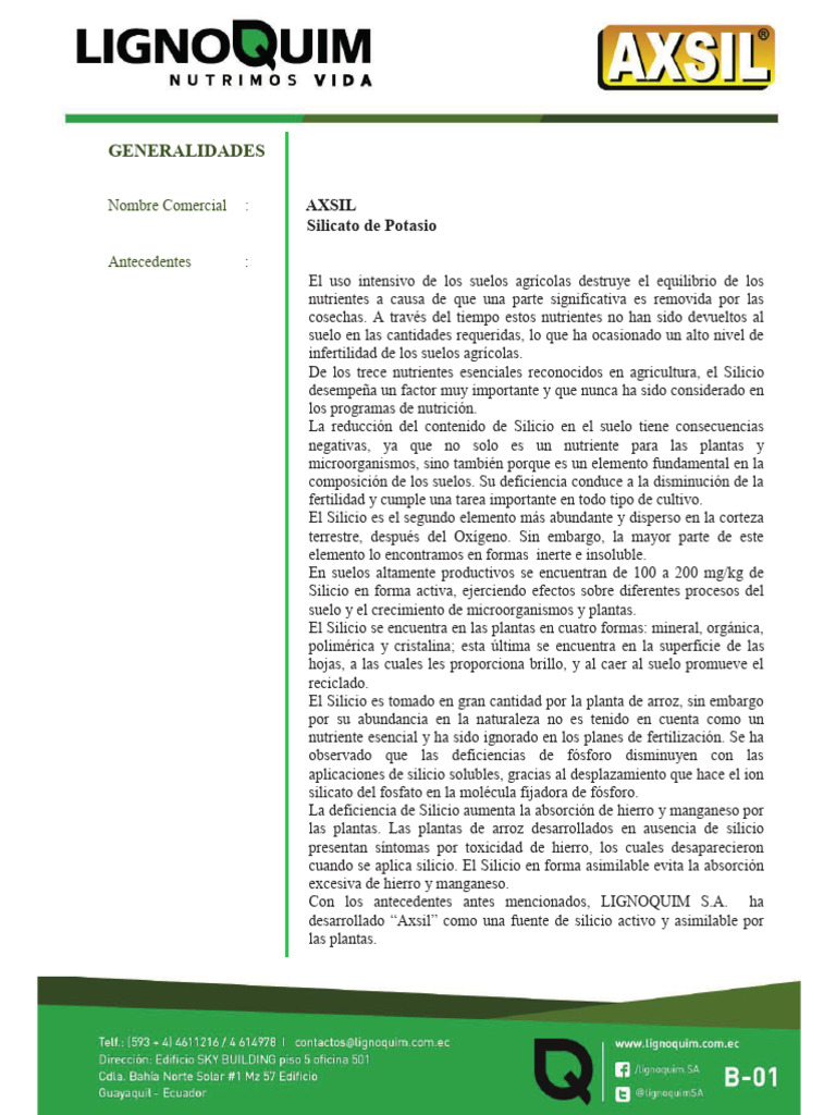 F.T. Axsil | PDF | Silicio | Suelo