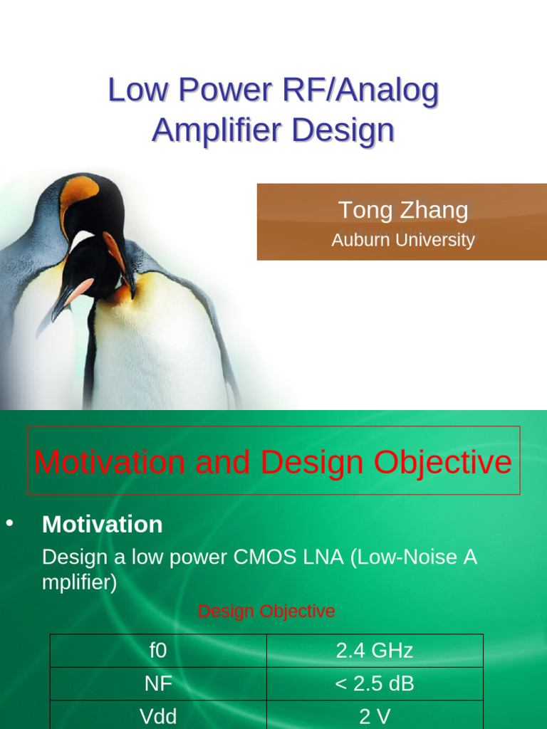 LowPowerRFAmplifier TongZhang | PDF | Amplifier | Information And Communications Technology