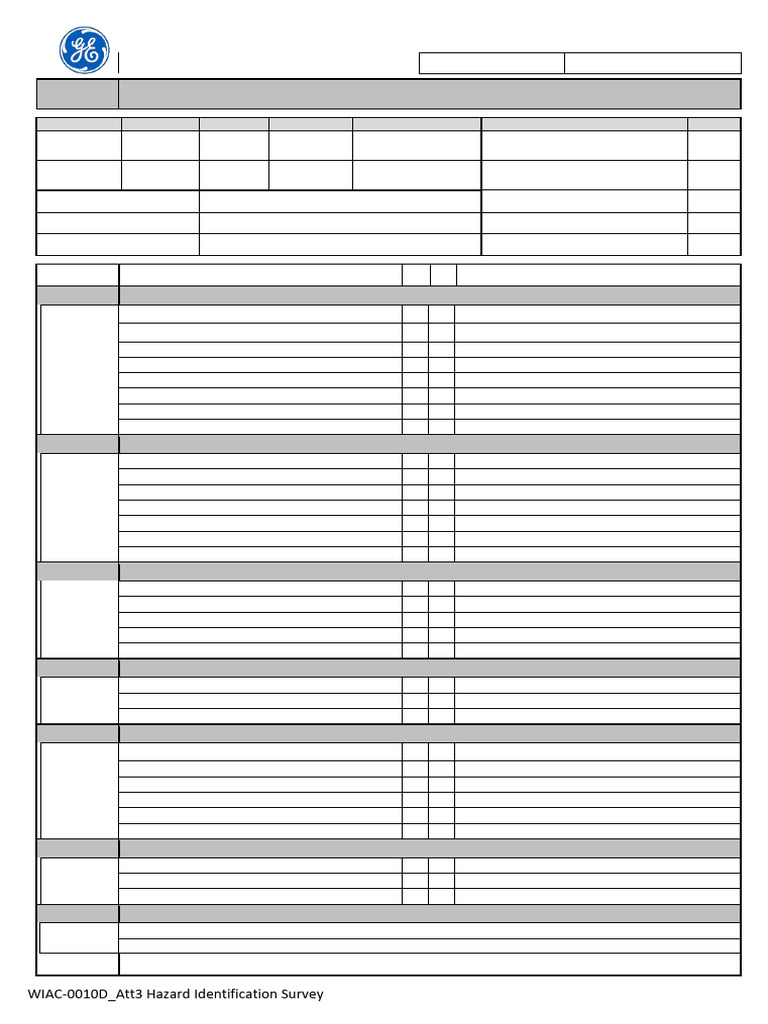 Hazard Identification Survey | PDF