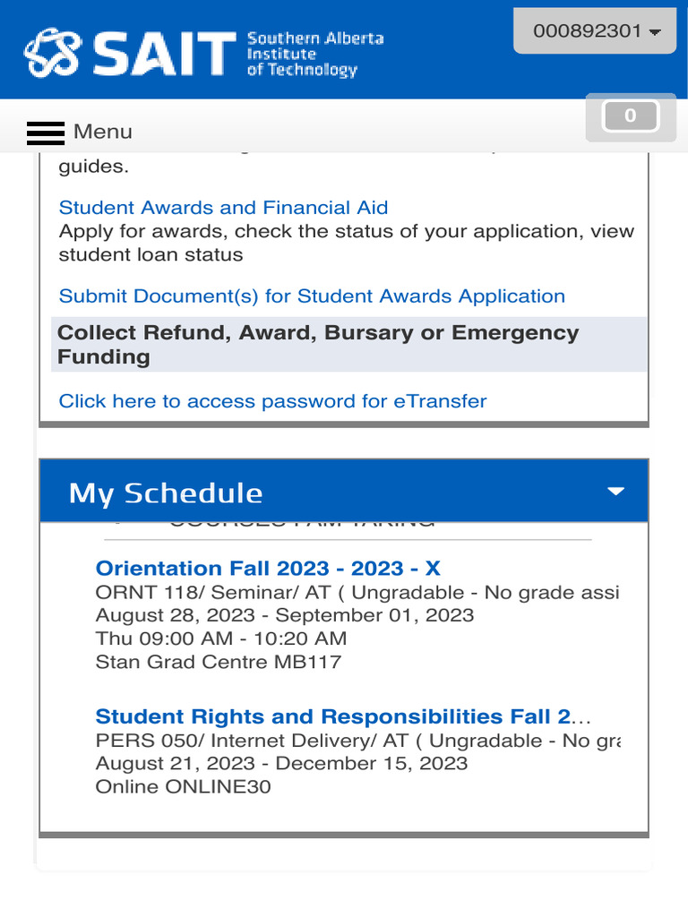 MyStudent Home | PDF