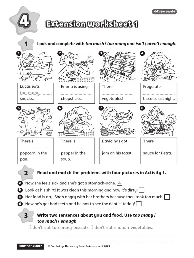 KBNGESS KidsBox Level6 Unit4 Extension Worksheet 1 | PDF