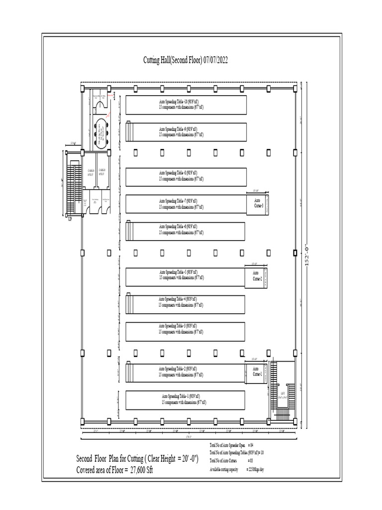 Second Floor Cutting Hall Plan | PDF