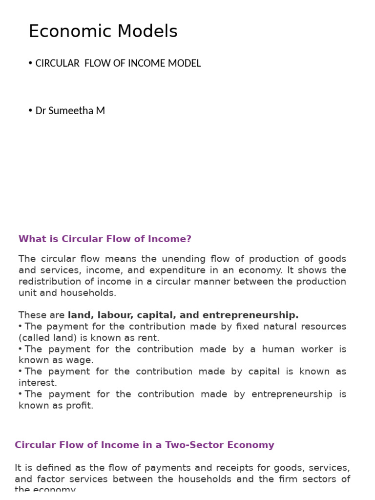 8-Circular Flow of Income - Two Sector Model-04!01!2025 | PDF