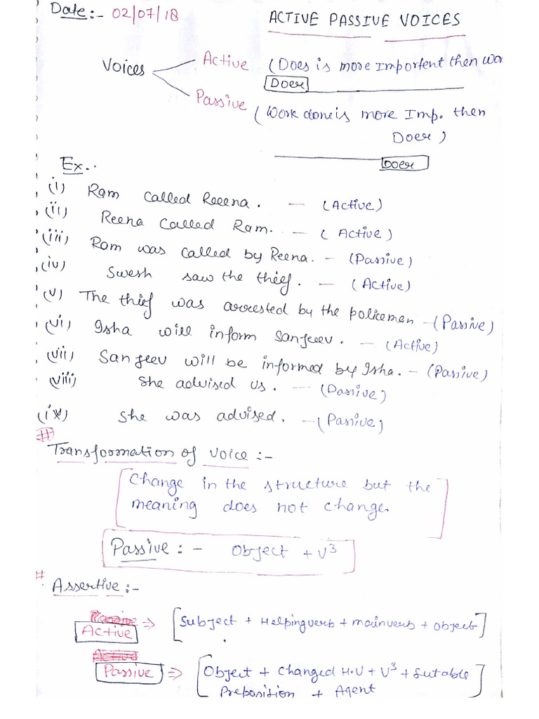 Active Passive Voice | PDF