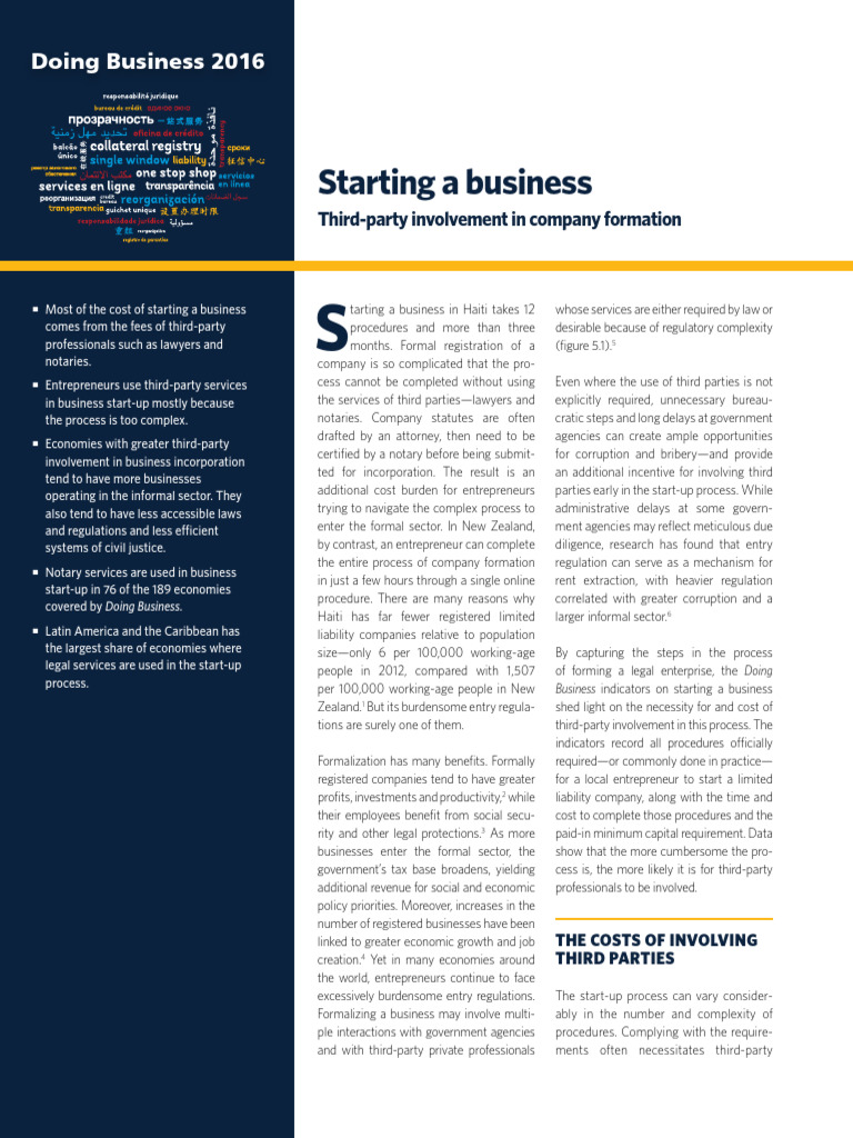 Challenges of Starting a Business in Haiti | PDF | Notary Public | Lawyer