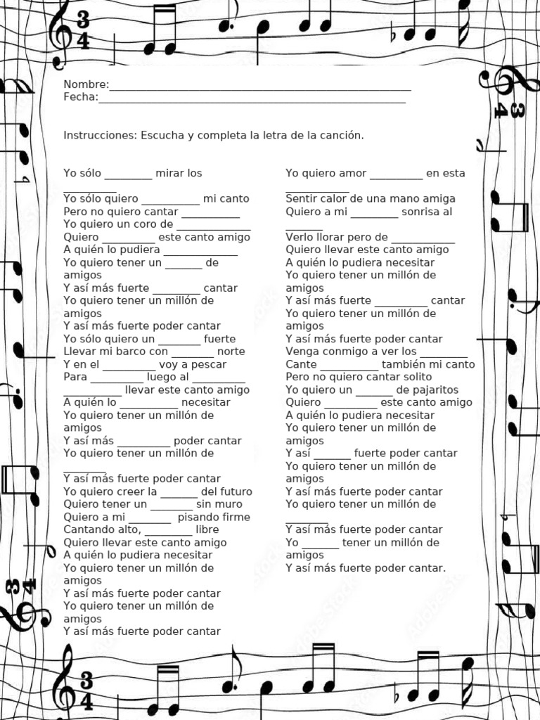 Cancion Un Millon de Amigos | PDF