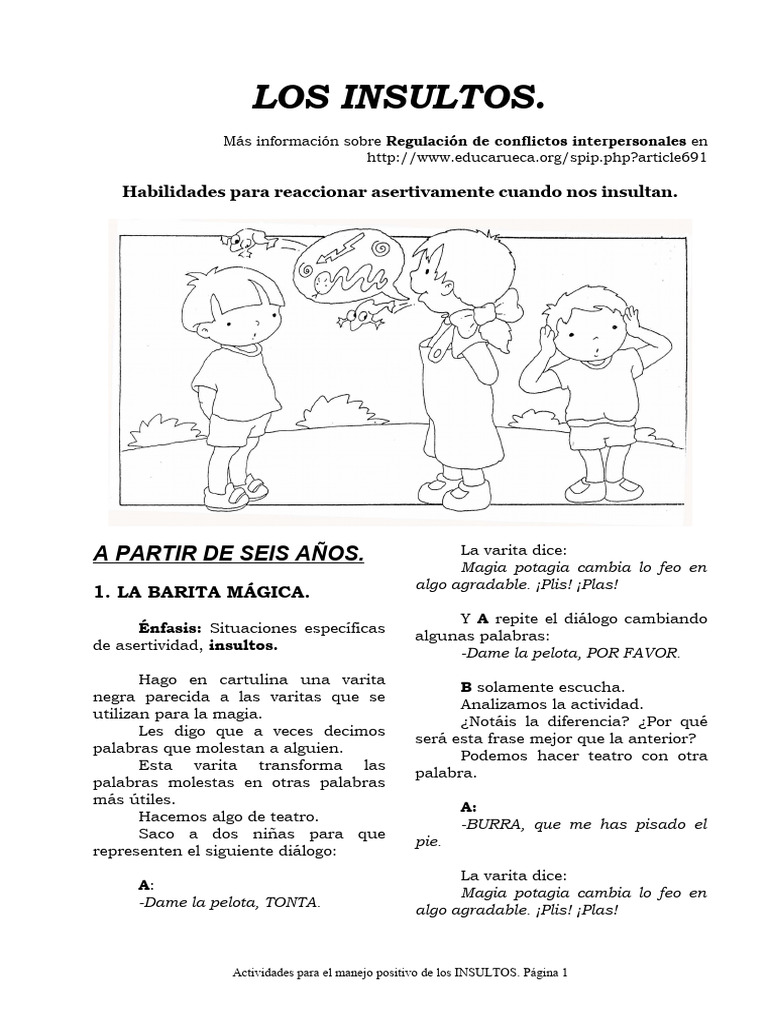Manejo Positivo de Insultos | PDF