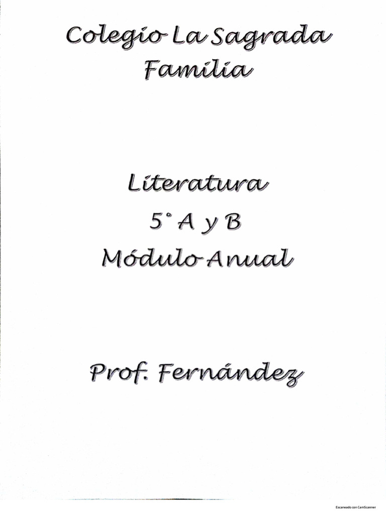 M-Dulo Anual Literatura 5to | PDF
