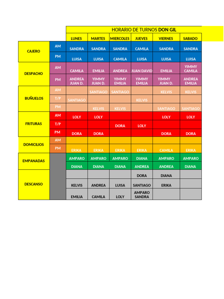 Horario Don Gil | PDF