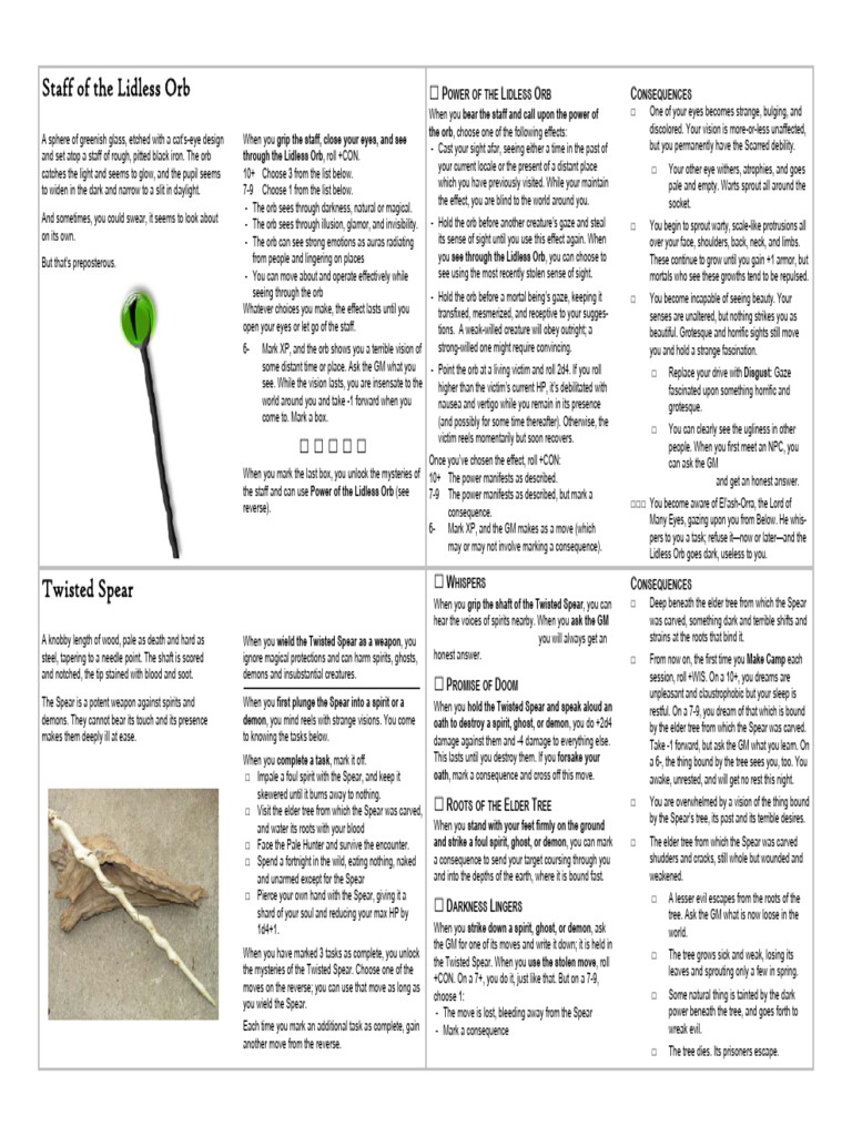 Lidless Eye & Twisted Spear | PDF