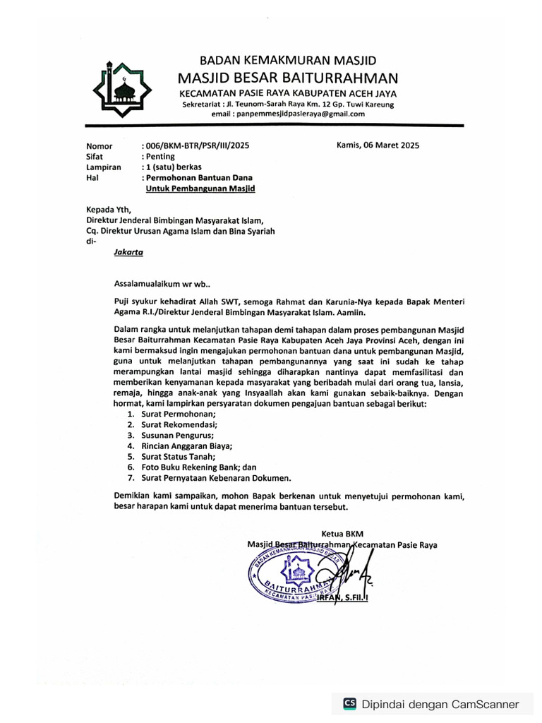 File Proposal Masjid Lengkap | PDF
