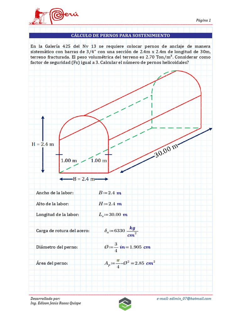 Sostenimiento Con Perno | PDF