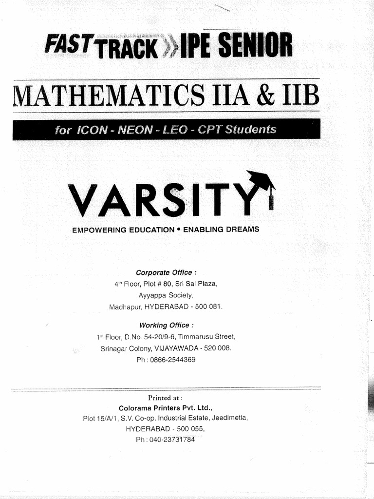 Fast Track (Mathematics)-2yer | PDF