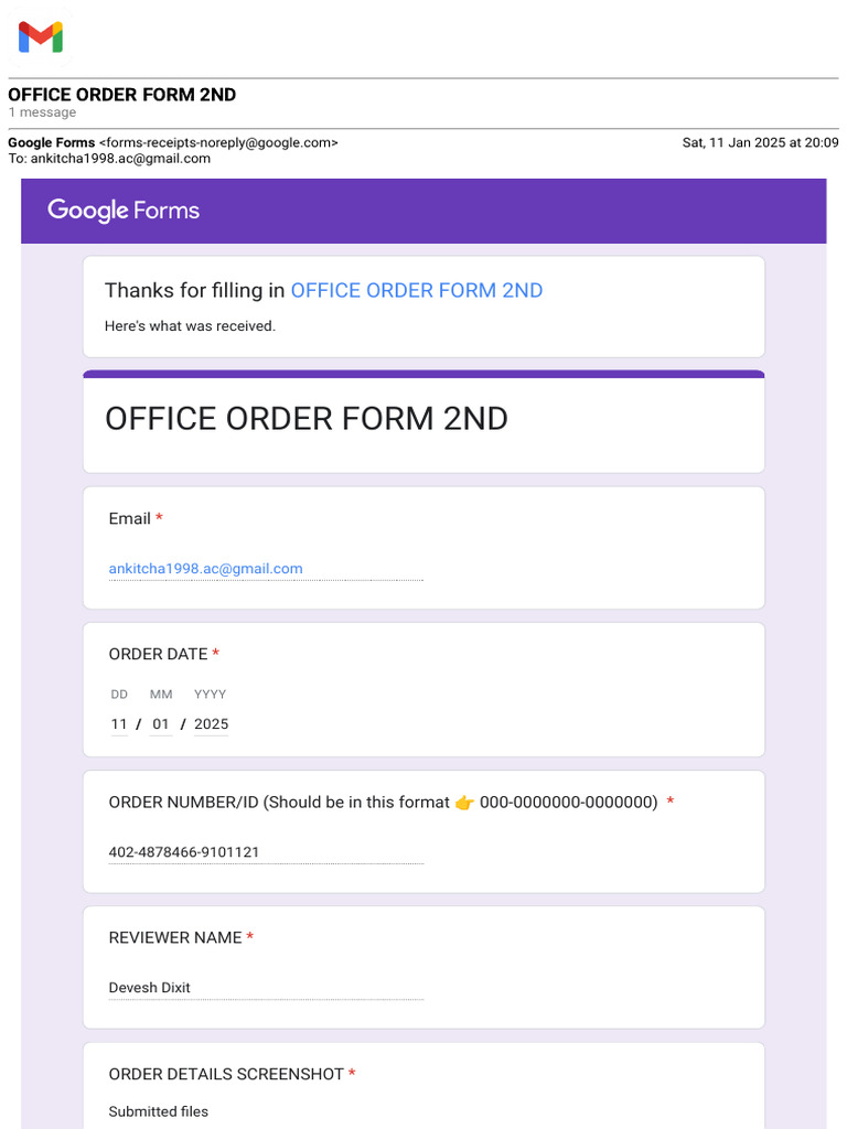 Gmail - OFFICE ORDER FORM 2ND | PDF